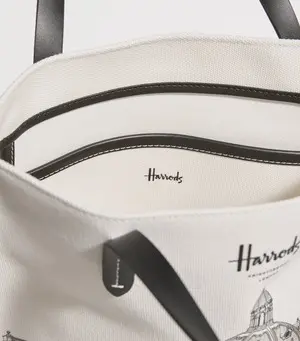 Harrods Small Building Shopper Bag - Ivory