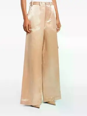 Staud Belted Satin Finish Palazzo Pants