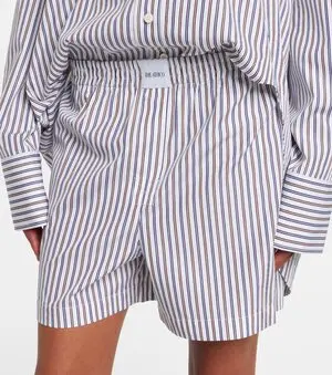 Attico Striped Cotton Shorts