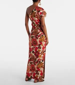 SIR. Floral Asymmetric Linen Top