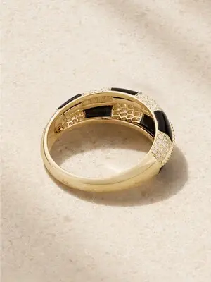Yvonne Léon 9-karat Gold, Onyx And Diamond Ring