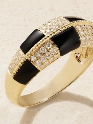Yvonne Léon 9-karat Gold, Onyx And Diamond Ring