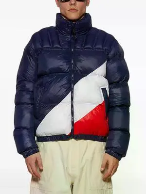 FILA Puffer Jacket With Diagonal Colour Block