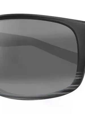 Maui Jim Kaiwi Striped Rectangle Sunglasses - Black