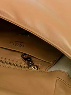 Guess Puffed Leather Satchel Bag