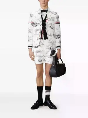Thom Browne V-neck Scenic Intarsia Cardigan