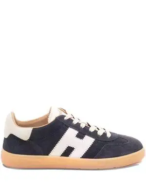 Hogan Hogan Logo Leather Trainers Blue