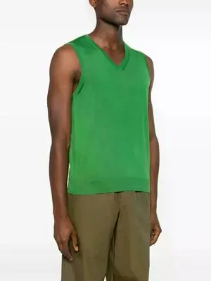 MODES Sleeveless Merino Knitted Vest - Green