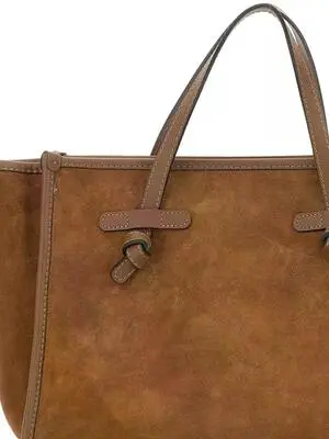 GIANNI CHIARINI Marcella Club Knot-detail Suede Tote Bag - Brown
