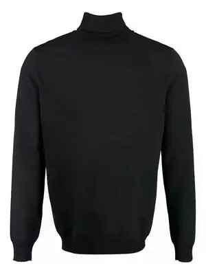 THE (ALPHABET) Turtleneck Wool Sweater - Black