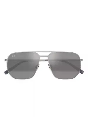 Maui Jim Shark's Cove Square Sunglasses - Silver
