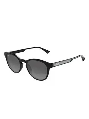 Maui Jim Hiehie Round Frame Sunglasses - Black