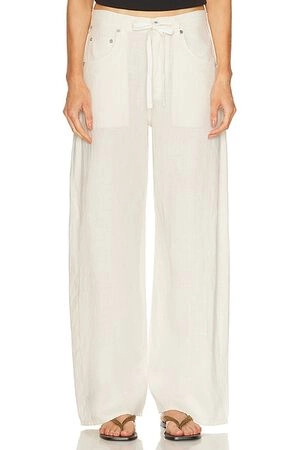 Citizens Of Humanity Citizens Of Humanity Brynn Linen Drawstring Trousers Vanilla