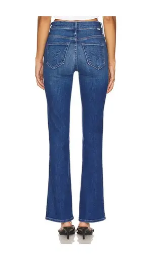 MOTHER The Mid Rise Smokin' Double Sneak Denim Trousers - Blue