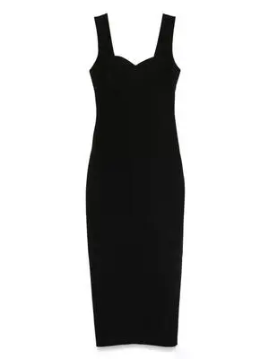 SILK LOVE & LACE Theodora Midi Dress - Black
