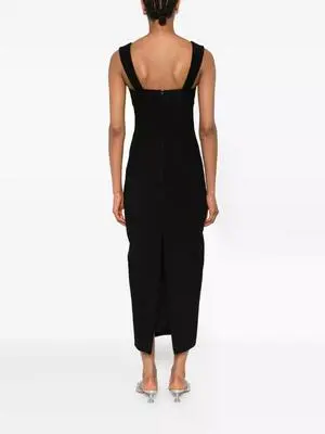 SILK LOVE & LACE Theodora Midi Dress - Black