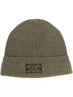 Ralph Lauren Logo Patch Beanie Hat - Green