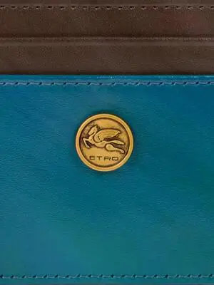 Etro Pegaso-plaque Cardholder - Blue