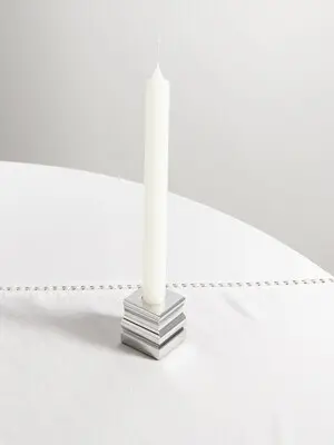 Christofle Mathias Kiss Aluminium Candle Holder - Silver
