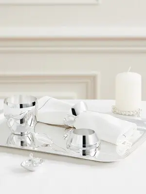 Christofle Uni Birth Egg -plated Set