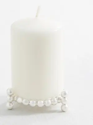 Christofle Perles -plated Candle Holder