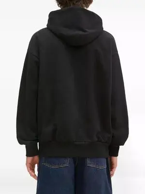Aries Graphic-print Drawstring Hoodie - Black