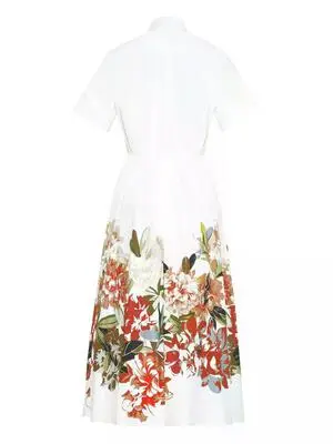 Adam Lippes Attacher Midi Dress With Floral Print