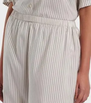 THE ROW Zinnia Striped Silk Shorts