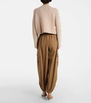 Max Mara Funale Wool And Cashmere Ribbed Mockneck Sweater