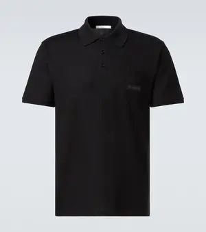 Givenchy Logo Cotton Pique Polo Shirt - Black