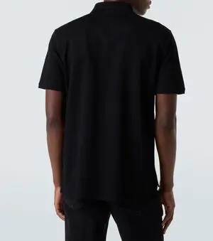Givenchy Logo Cotton Pique Polo Shirt - Black