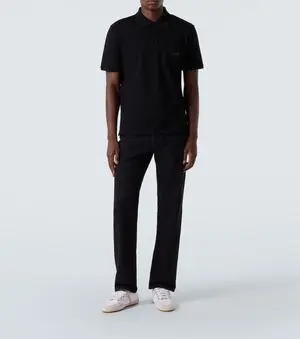 Givenchy Logo Cotton Pique Polo Shirt - Black