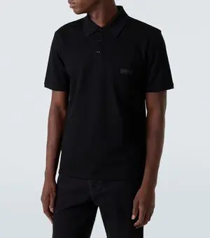 Givenchy Logo Cotton Pique Polo Shirt - Black