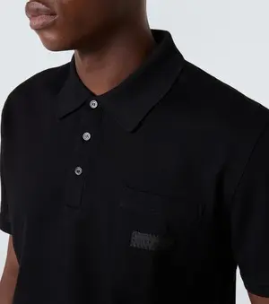 Givenchy Logo Cotton Pique Polo Shirt - Black