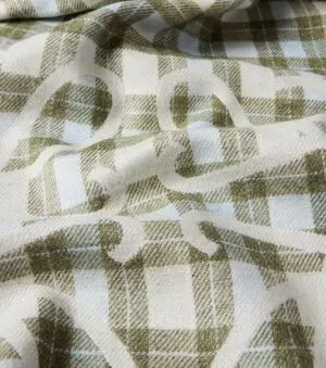 Loewe Anagram Checked Silk And Cashmere Scarf