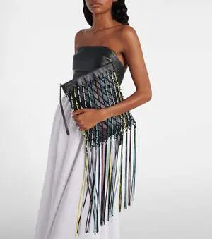 Gabriela Hearst Naila Leather Pouch With Fringe