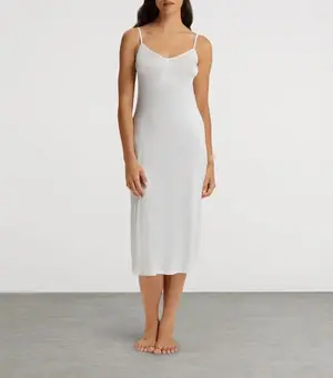 Hanro Satin Midi Dress - Ivory