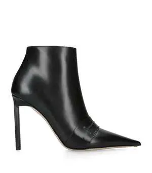 TOM FORD Leather Eva Ankle Boots - Black