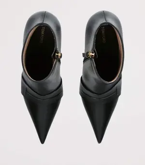 TOM FORD Leather Eva Ankle Boots - Black