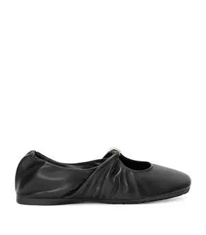 Loewe Leather Pebble Soft Ballet Flats - Black