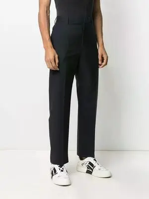 Valentino Garavani Tailored Wool-mohair Blend Trousers - Blue