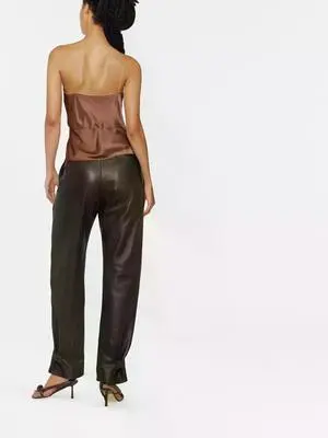 Helmut Lang Asymmetric Draped Satin Top