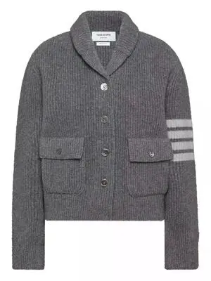 Thom Browne 4-bar Shawl-collar Bomber Jacket