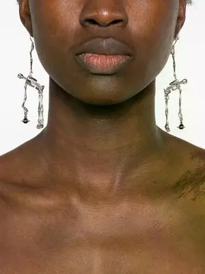 VIVIENNE WESTWOOD Tone Skeleton Pendant Earrings