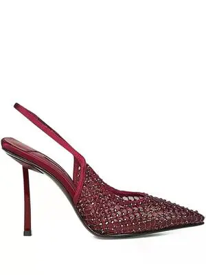 LE SILLA Gilda Crystal-embellished Slingback Pumps - Red