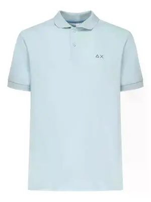 SUN 68 Embroidered-logo Polo Shirt - Blue