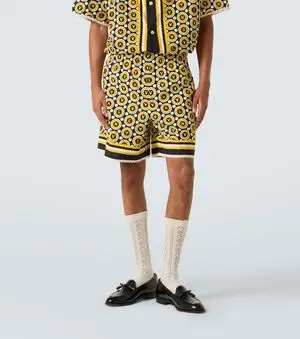 Valentino Garavani Printed Cotton Poplin Shorts