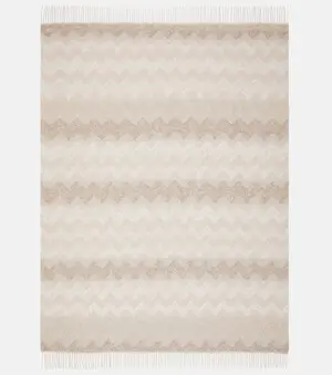 Missoni Gessetti Zigzag Wool-blend Throw - Neutrals