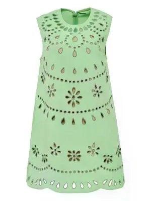 Alexis Adilyn Laser-cut Floral Mini Dress