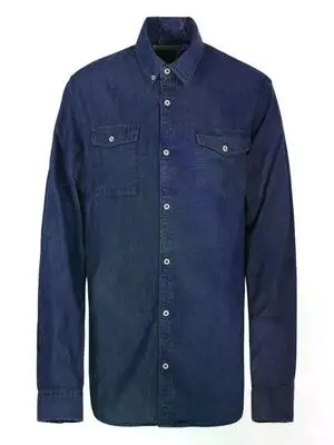 E.L.V. DENIM Double-pocket Denim Shirt - Blue